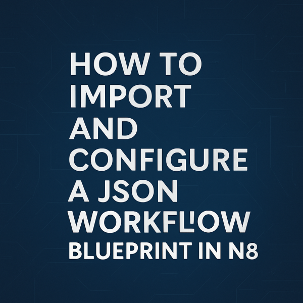 How to Import and Configure a JSON Workflow Blueprint in n8n | Spun Web Technology