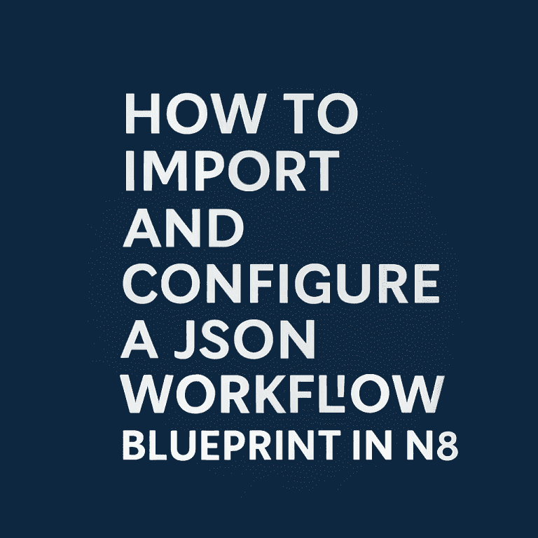 How to Import and Configure a JSON Workflow Blueprint in n8n – Spun Web ...